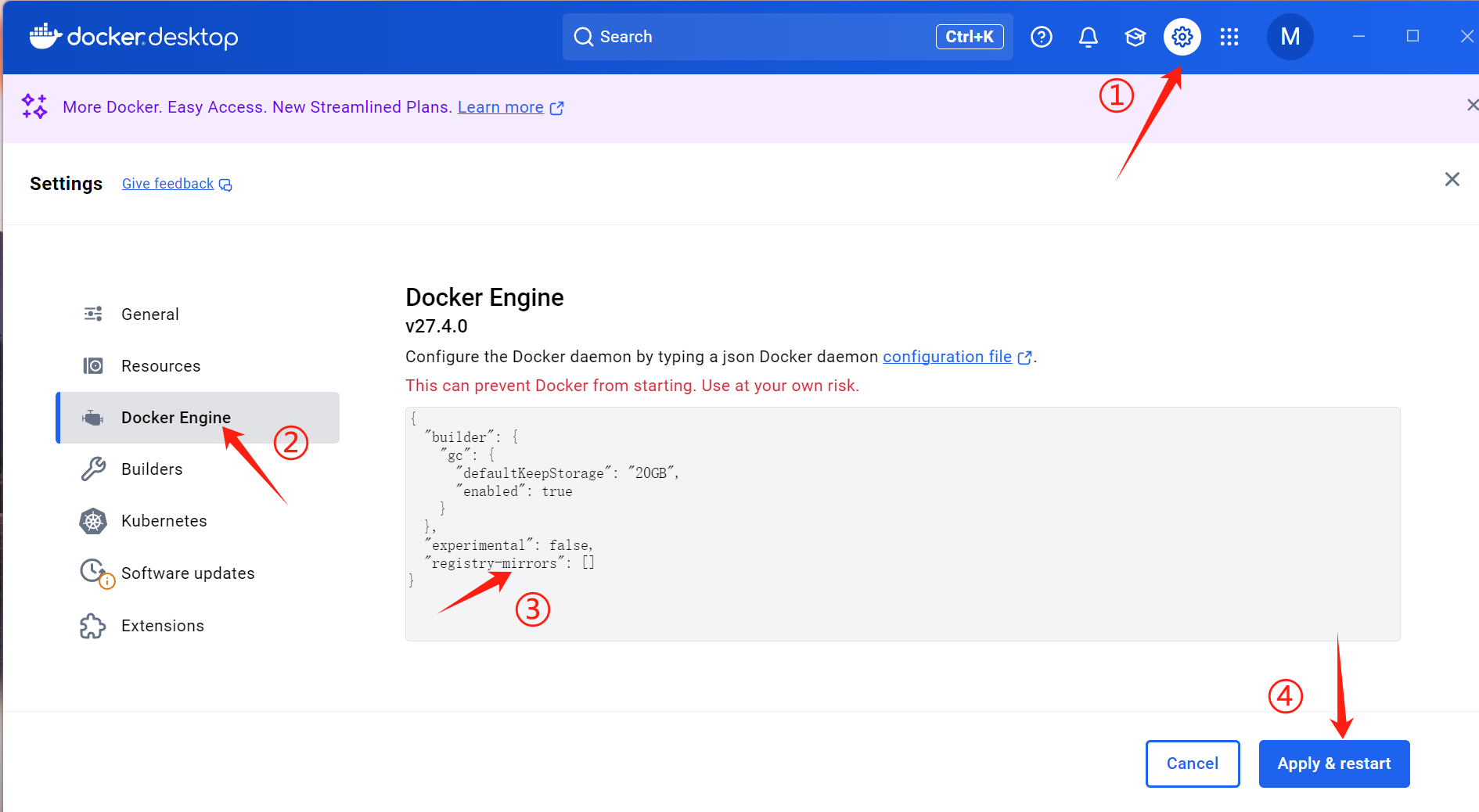 【小白入门】Docker详细教程_{ "builder": { "gc": { "defaultkeepstorage": "20gb-CSDN博客
