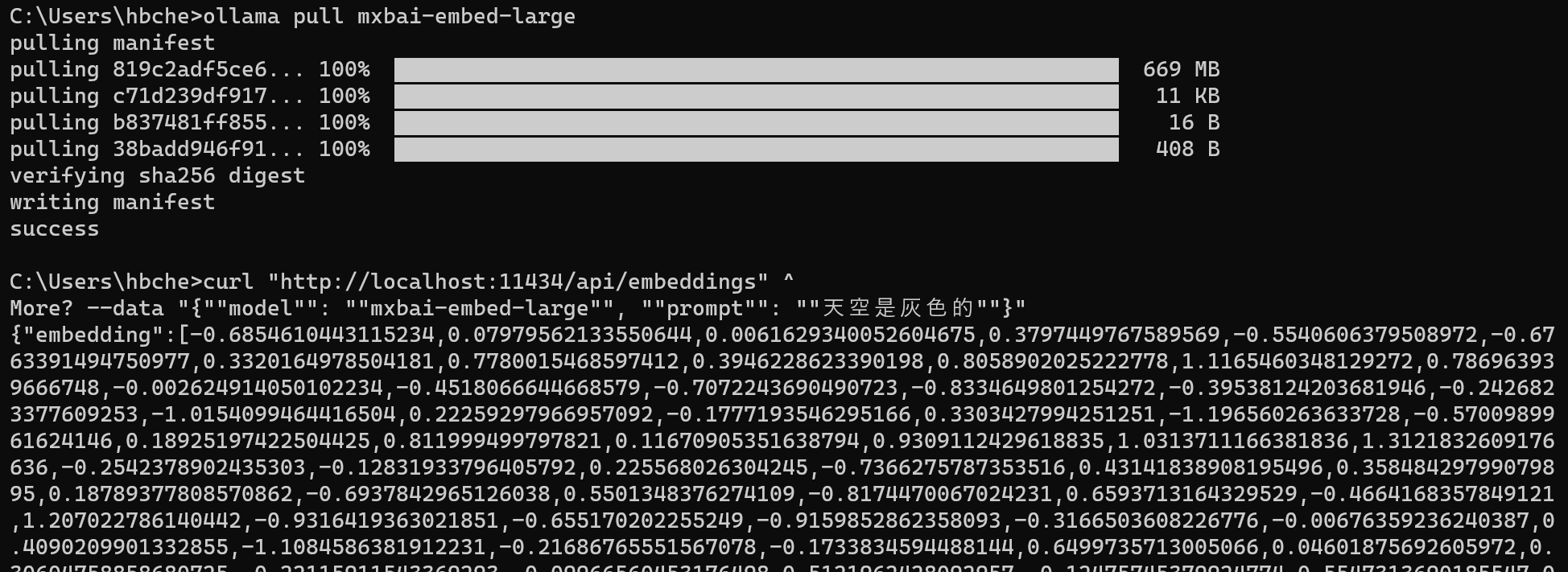 使用OllamaEmbeddings时，报错ollama._types.ResponseError(status code:502)和(status code:500)_ollama 502 ...