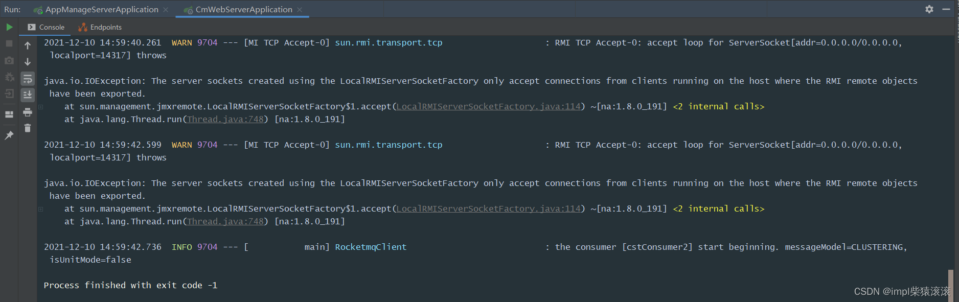 java.io.IOException: The server sockets created using the LocalRMIServerSocketFactory的解决方案-CSDN博客