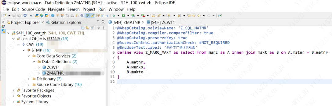 SAP eclipse创建简单的CDS视图_eclipse cds视图-CSDN博客