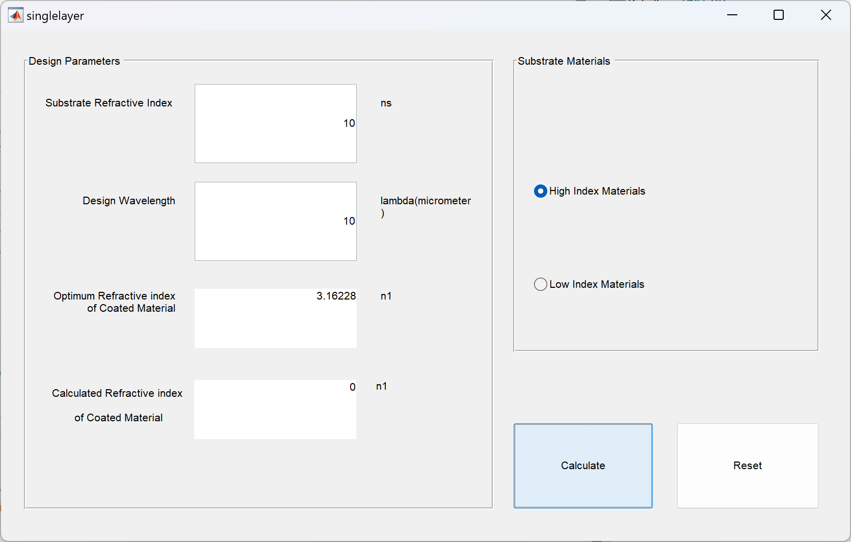 使用GUI技术对半导体激光材料的AR涂层进行响应研究（Matlab代码实现）-CSDN博客