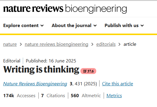 《Nature》：Writing is thinking-CSDN博客