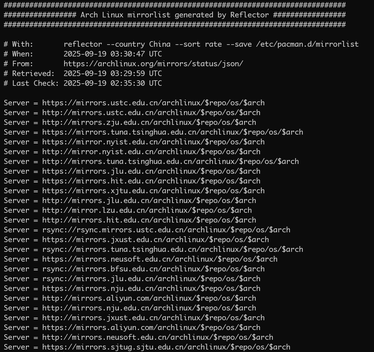 ArchLinux | 使用 reflector 自动筛选并更新 Pacman 可用源以便加快 Pacman 的更新速度_archlinux reflector-CSDN博客