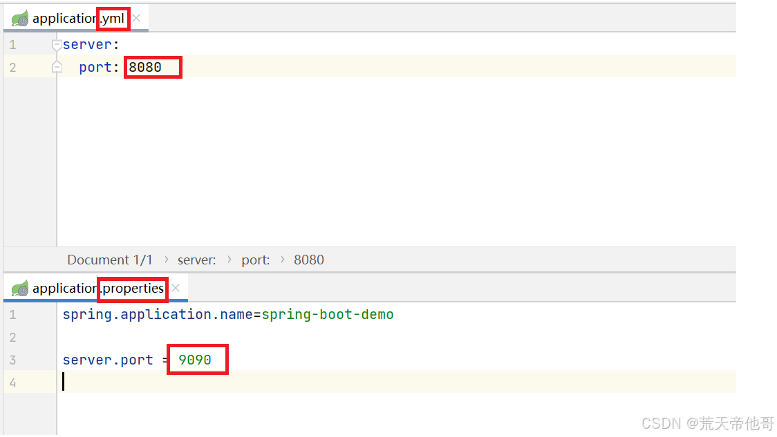 SpringBoot——配置文件_spring 9090-CSDN博客