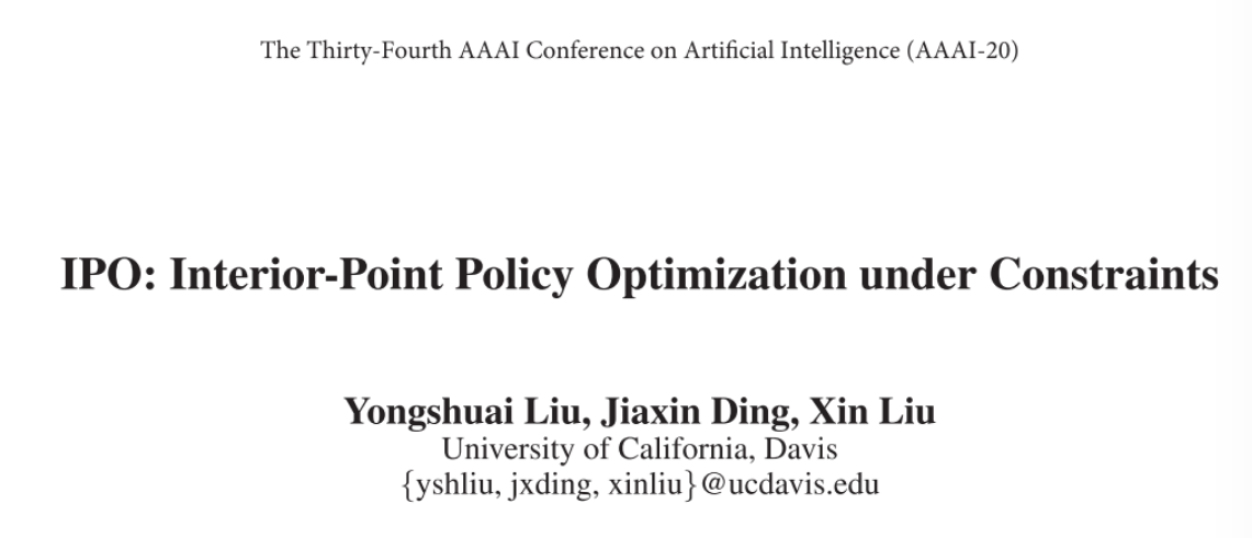 文献阅读——IPO：约束条件下的内点策略优化_ipo约束rl-CSDN博客
