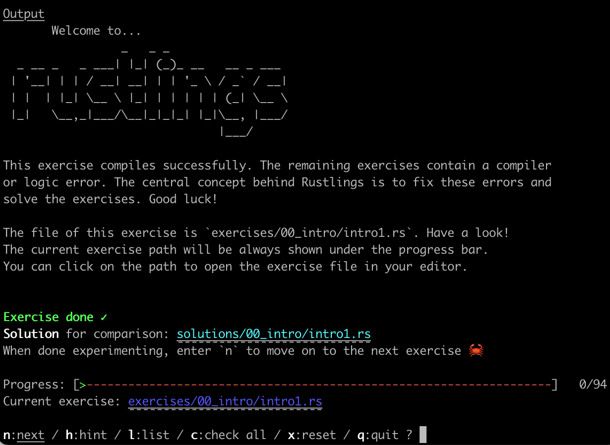 rustlings带领我们80天环游rust-第一天-CSDN博客