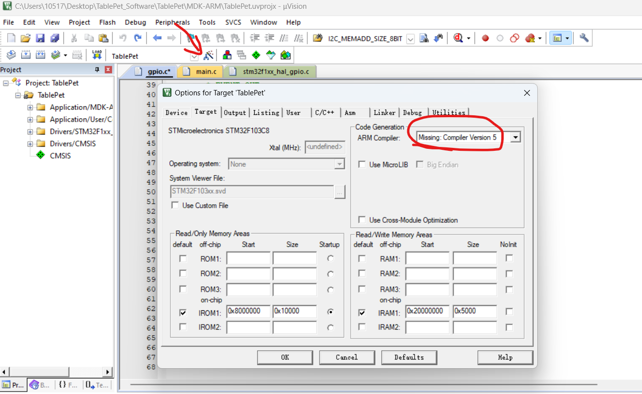 解决Keil5 MDK5.39未预先安装编译器Compiler Version5解决办法_*** please review the installed arm compiler versi ...