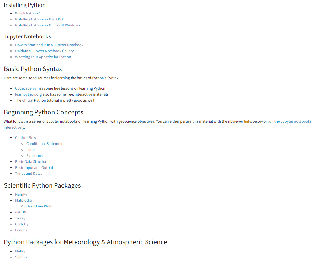 分享 Unidata 的大气科学和气象学 Python 教程_python学习教程 大气科学-CSDN博客