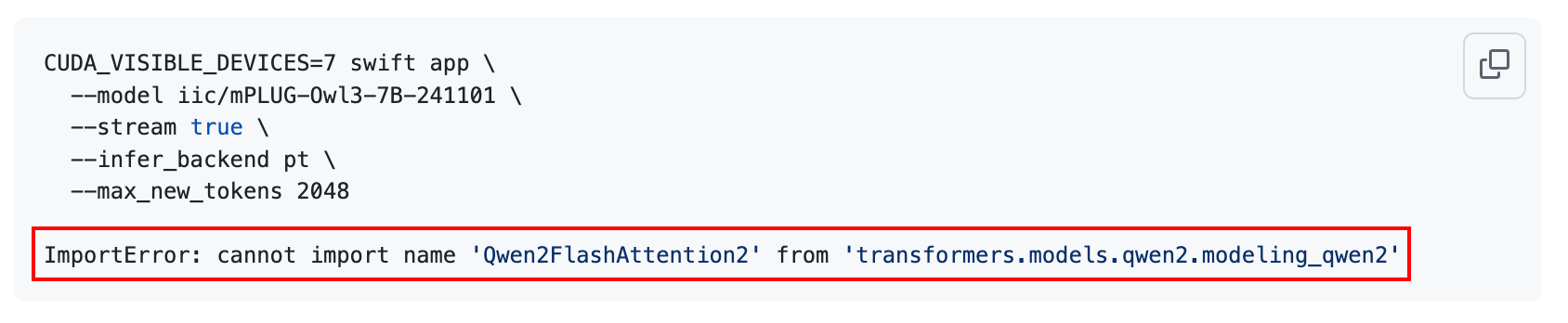ms-swift框架微调mPLUG-Owl3-7B_ms-swift模型融合报错-CSDN博客