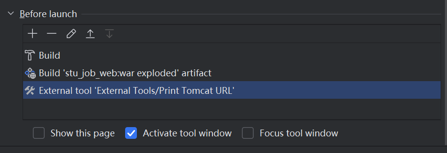 改变tomcat运行后直接跳转URL变为控制台显示URL_tomcat before launch-CSDN博客