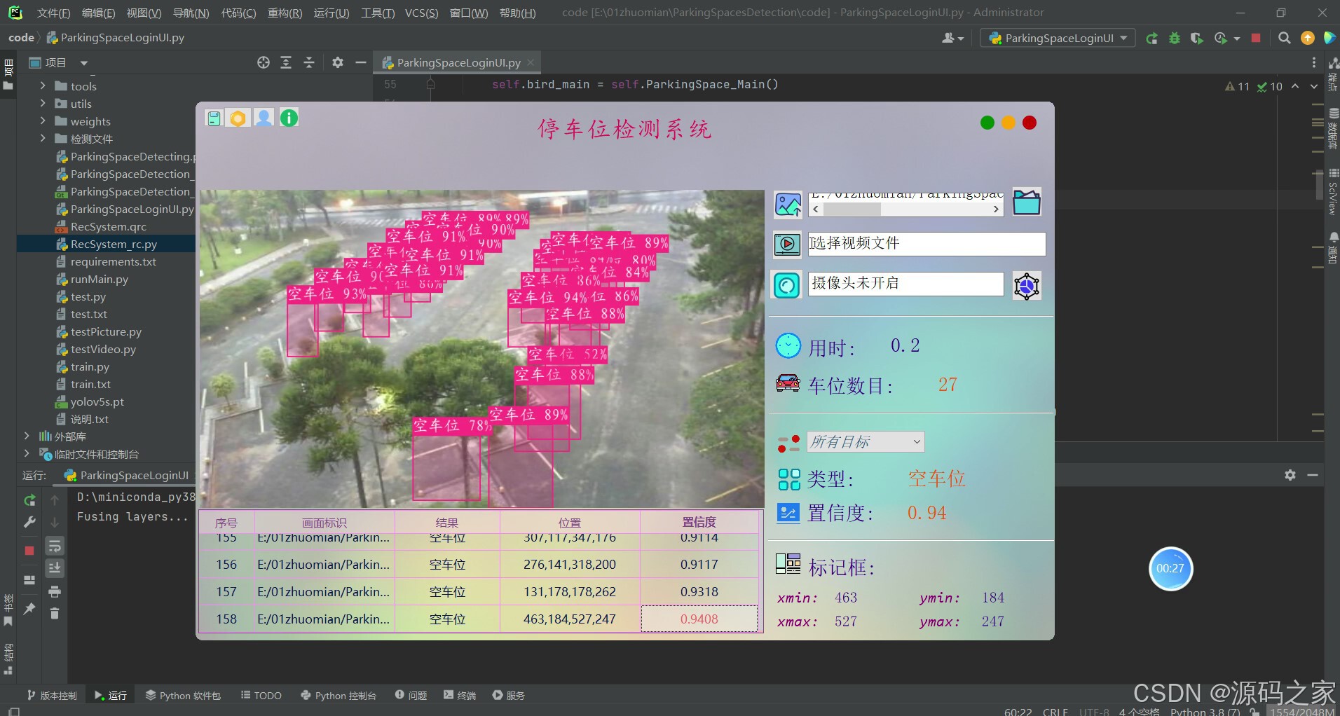 大数据专业：python停车位检测识别系统 YOLO模型 PyQt5界面 openCV模块 Tensorflow框架 Torch框架 深度学习 计算机毕业设计 -CSDN博客