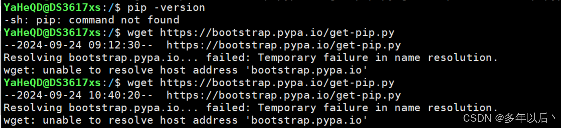 wget: unable to resolve host address ‘bootstrap.pypa.io‘ 已解决_could not resolve host: bootstrap ...