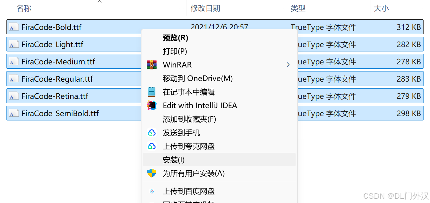 为VScode安装Fira Code字体_vscode安装字体-CSDN博客
