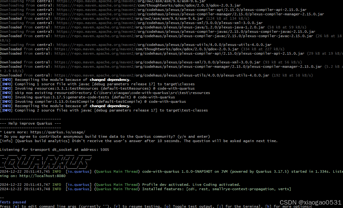 Quarkus学习记录（一）快速开始_quarkus入门-CSDN博客
