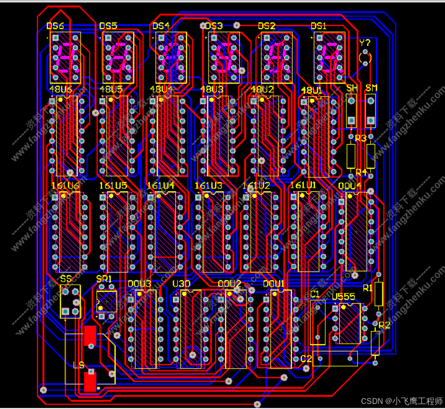 基于Multisim数字电子钟（含内AD+PCB）电路的设计（含仿真和报告）-CSDN博客