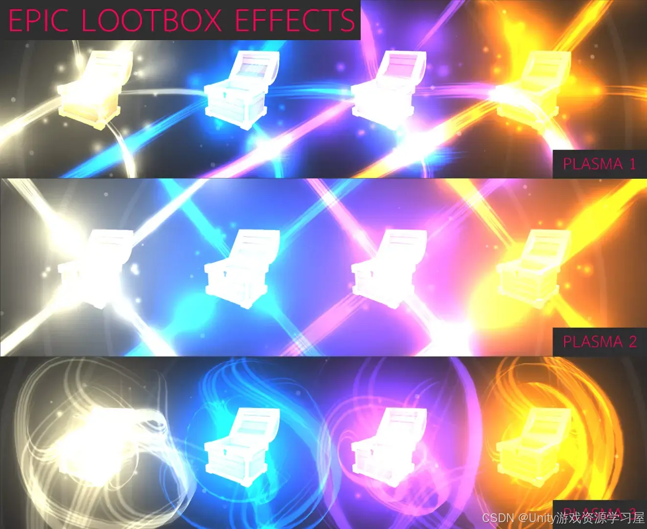 【Unity 高质量特效资源包】Epic LootBox Effects 丰富的开箱特效、动画和光效，能够极大提升抽奖、战利品掉落、物品解锁等环节的视觉冲击力_epicloot 使用-CSDN博客