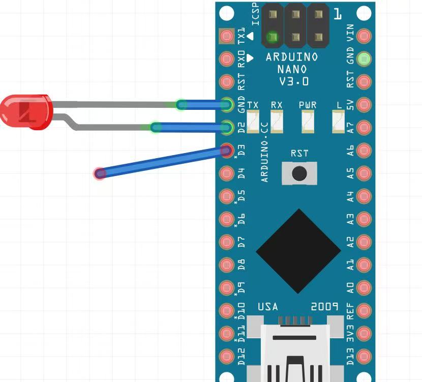 Arduino Nano按键控制外部LED亮灭（无电阻安全方案）_arduino nano pwm-CSDN博客