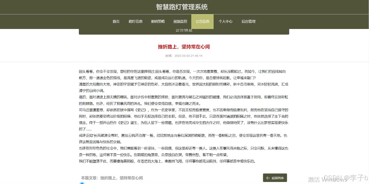 Springbootvue智慧路灯管理系统【开题程序论文】rgb Led灯控系统vue Csdn博客