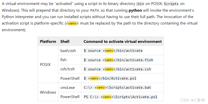 Python 虚拟环境的激活命令python 激活虚拟环境 Csdn博客 9801