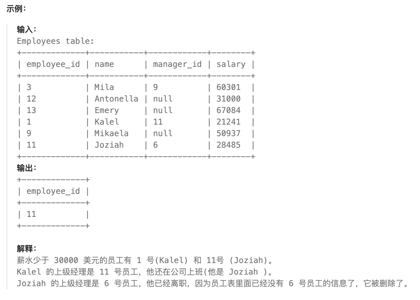 sql-leetcode-1978. 上级经理已离职的公司员工-CSDN博客