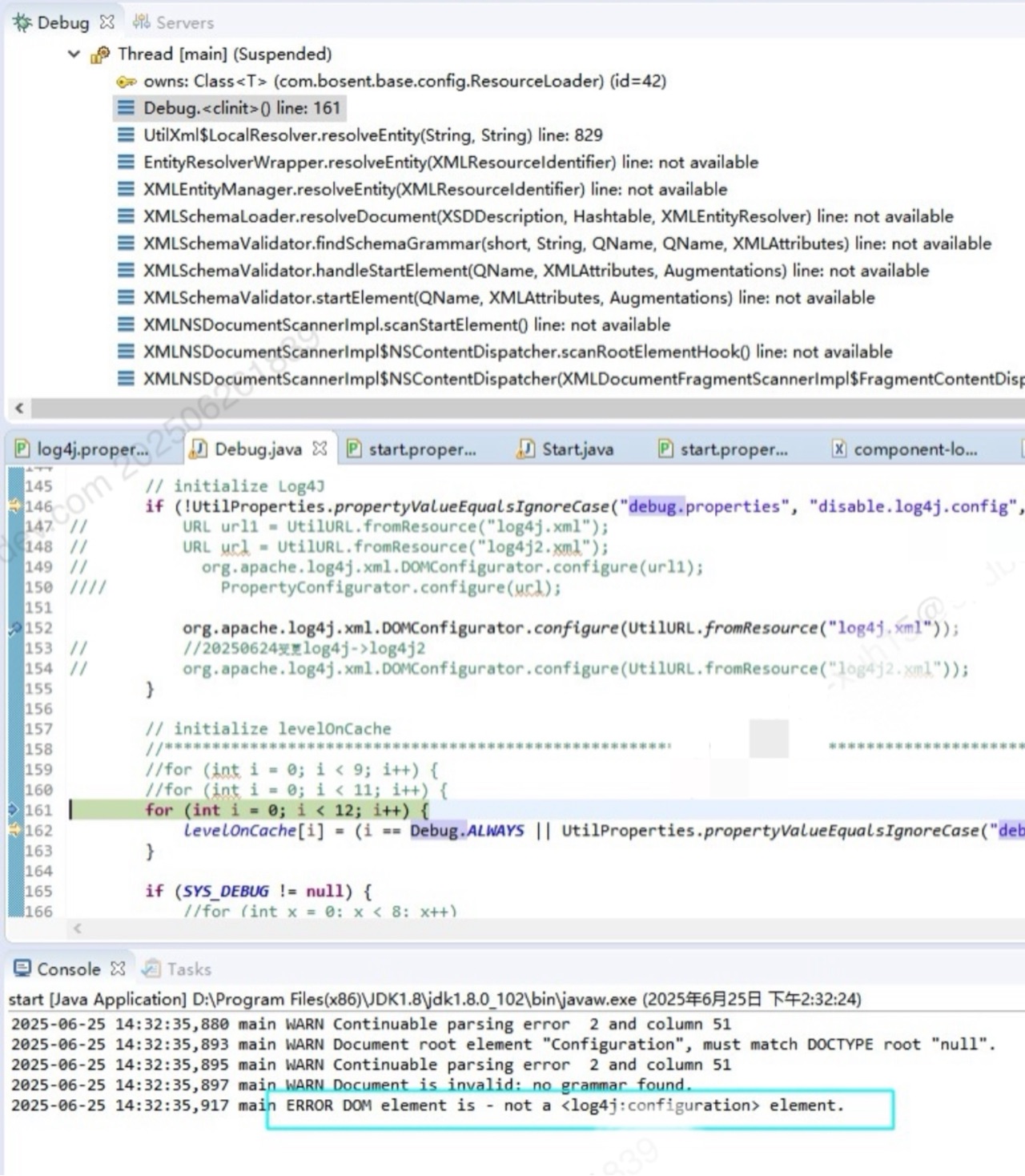 bosent框架升级log4j到2.x版本报error-dom-element-is-not-a-《log4j:configuration》element解决-CSDN博客