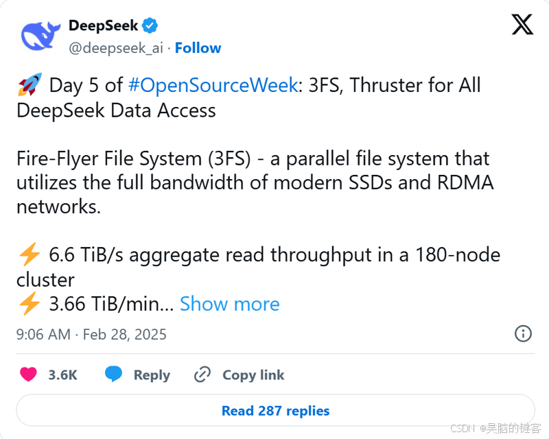 DeepSeek 开放源码周第五天：3FS_人工智能_DisonTangor-DeepSeek技术社区