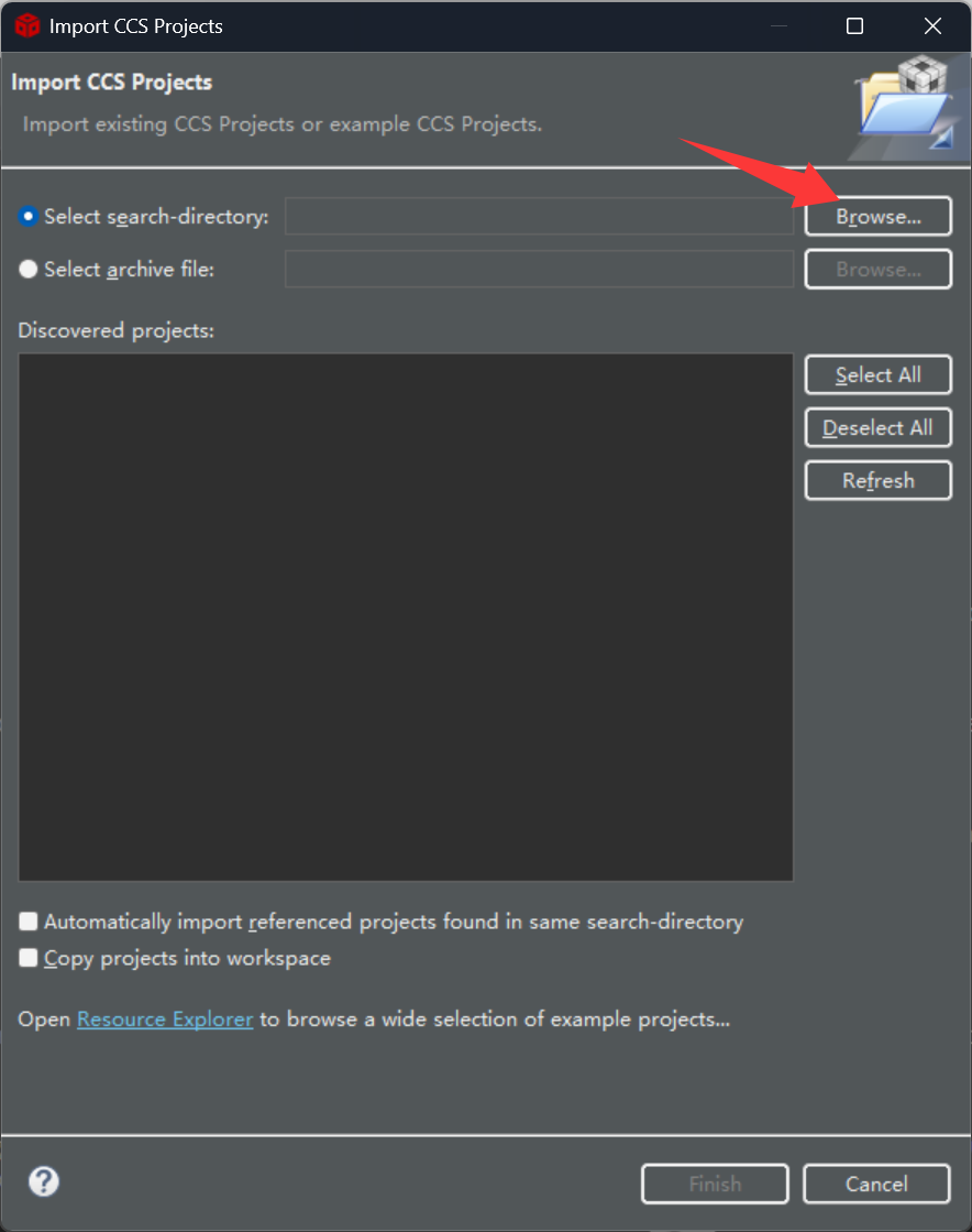 电赛电源学习——C2000F2800157学习笔记2——工程导入_c2000助手里面的例程导入ccs中的教程-CSDN博客