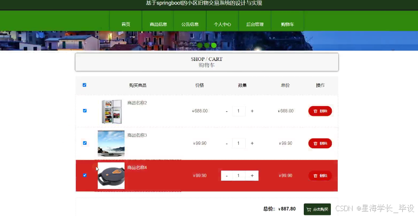 基于nodejsvue基于springboot的小区旧物交易系统的设计与实现 开题源码程序论文 计算机毕业设计 Csdn博客