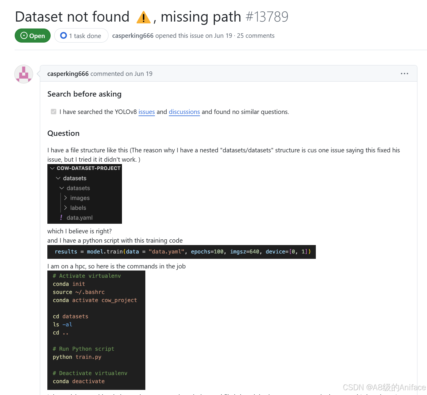 解决报错Dataset not found ⚠, missing path /root/YOLOv11/datasets/cls.yaml, attempting download ...