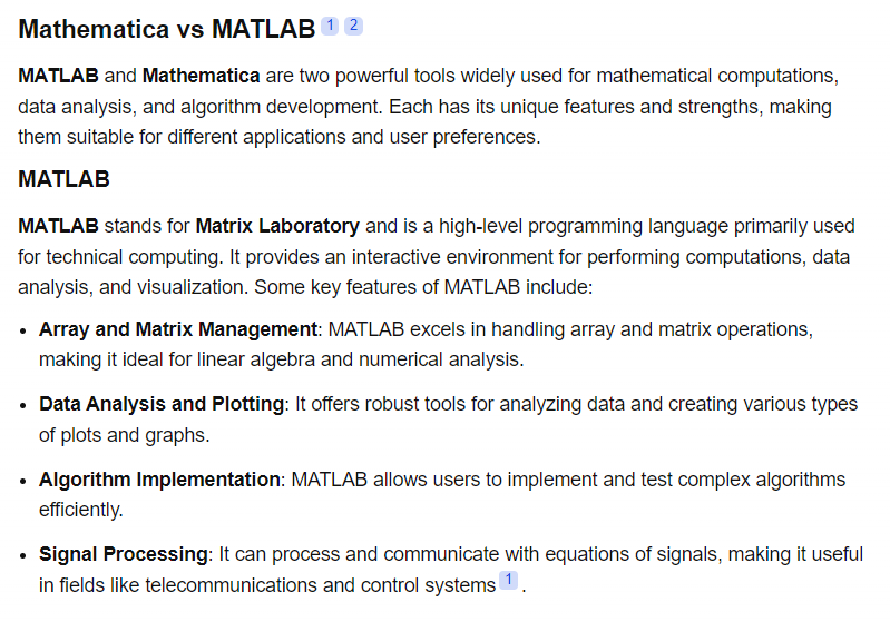 Mathematica 和 MATLAB的区别_mathematica matlab-CSDN博客