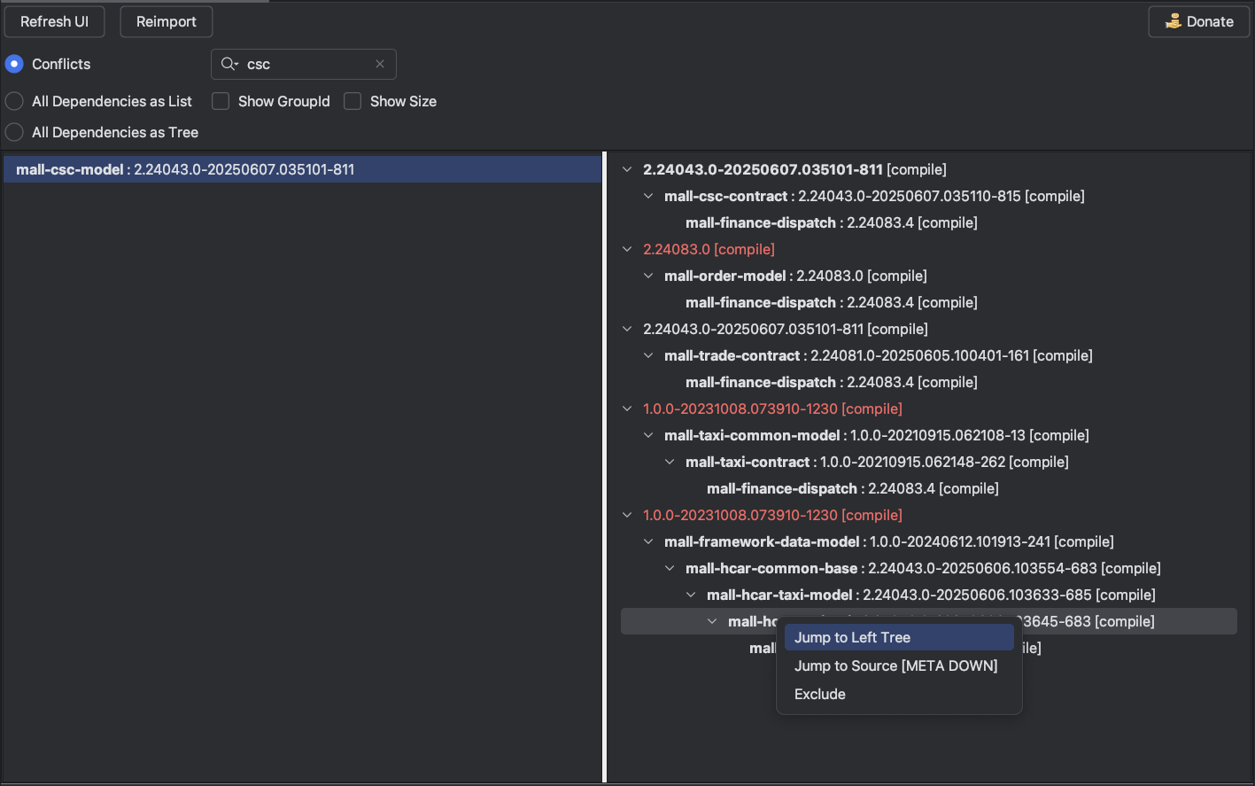 Maven循环依赖 / Jar包冲突 怎么办！！谁能帮我！！_java pom.xml文件怎么查看jar包冲突-CSDN博客