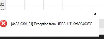sap analysis issue Exception from HRESULT: 0x800A03EC_hresult:0x800a03ec-CSDN博客