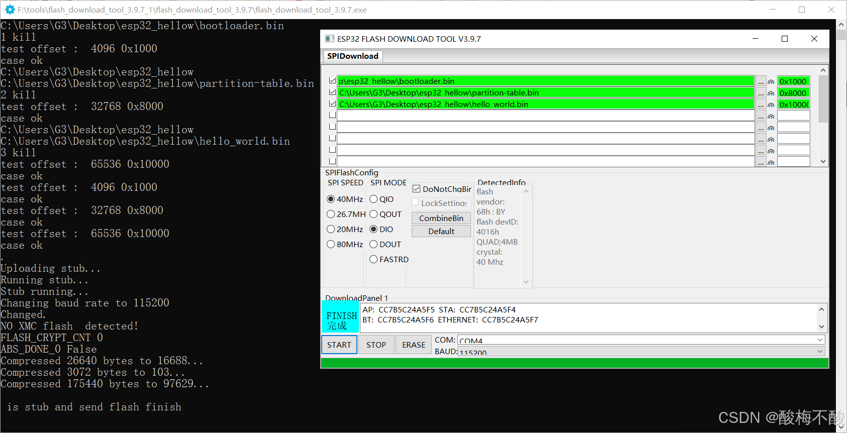 【esp32单独下载bin固件方法】_esp32固件库下载-CSDN博客