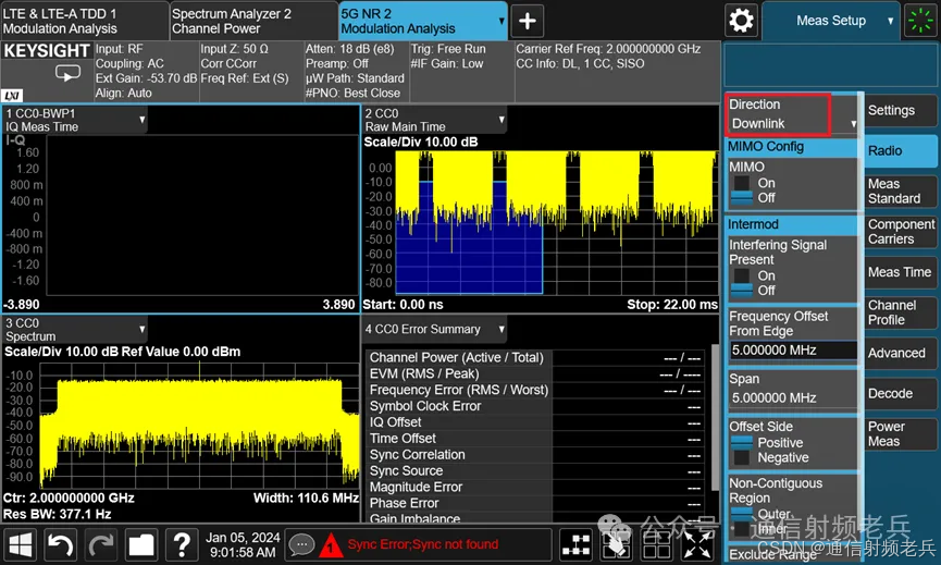 Keysight是德N9020B频谱仪NR下行信号EVM解调模板设置_n9020b中文手册使用教程详解-CSDN博客