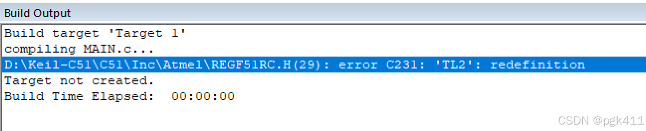 keil51报错error C231:‘ TL2‘:redefinition 怎么办 没办法创建HEX文件_keil出现'tl2'redefinition-CSDN博客
