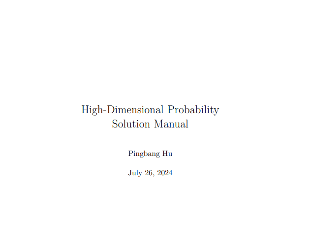 【答案】第1到6章练习题答案-High-Dimensional Probability An Introduction with ...