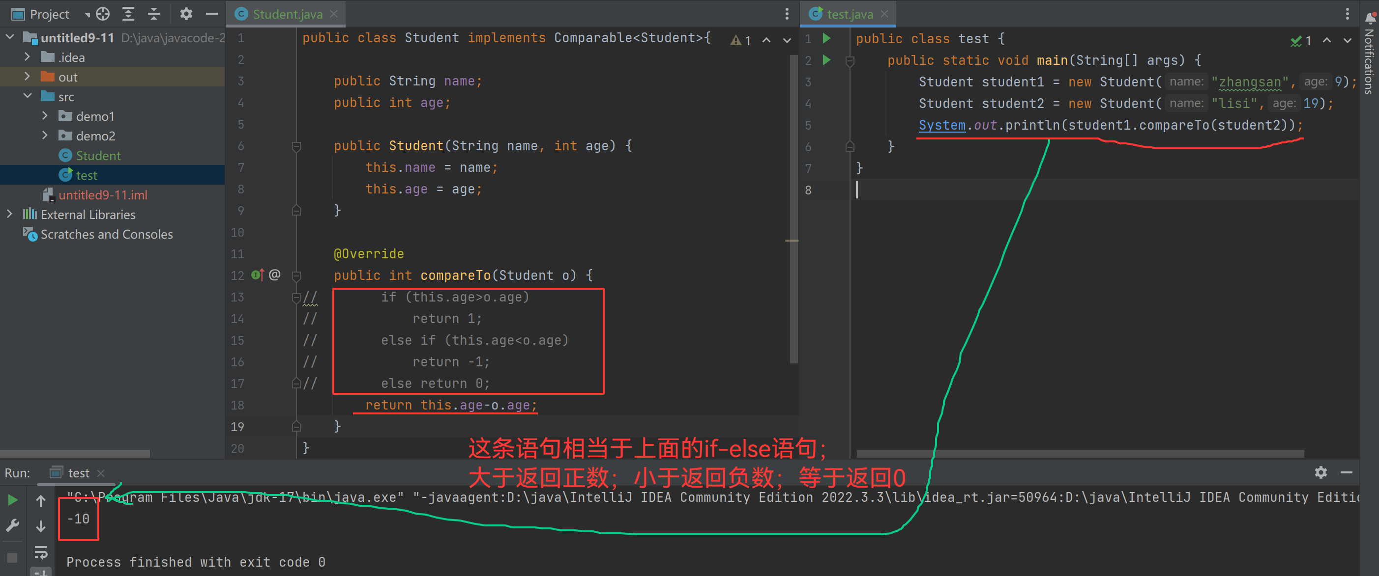 javaSE（基础）：compareTo和compare的使用_java的compare用法-CSDN博客