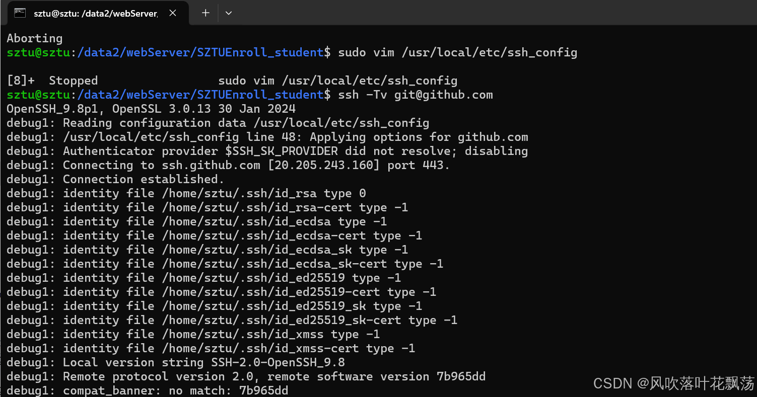 ssh: connect to host github.com port 22: Connection timed out_突然ssh: connect to host repo ...