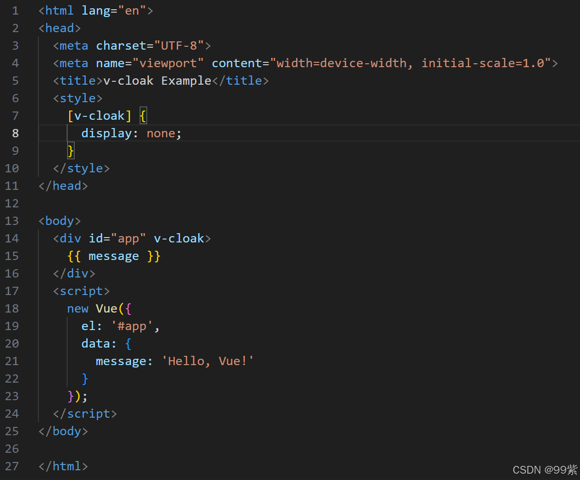 v-cloak与v-pre-CSDN博客
