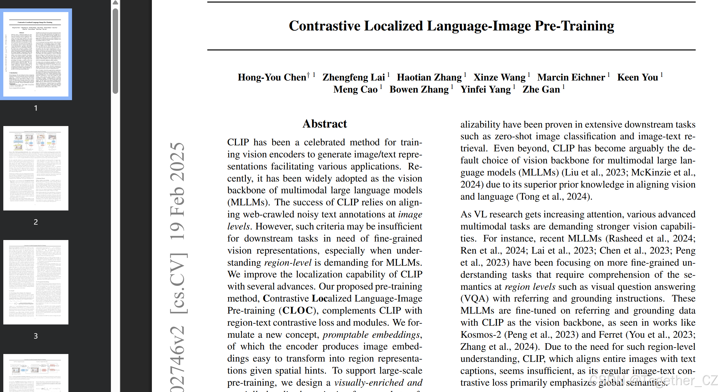CLOC：Contrastive Localized Language-Image Pre-Training——对比式局部语言 - 图像预训练 ...