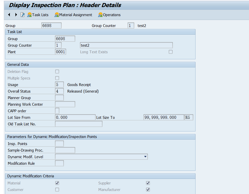 SAP QM 检验计划Header里的Long Text_sap qp01创建检验计划报错:指定主文件检验特性***的有效数据输入模式-CSDN博客