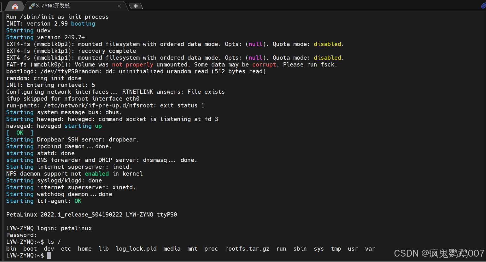 ZYNQ嵌入式Linux——main 01 手把手移植系统，从裸板到Linux命令行_zynq linux-CSDN博客