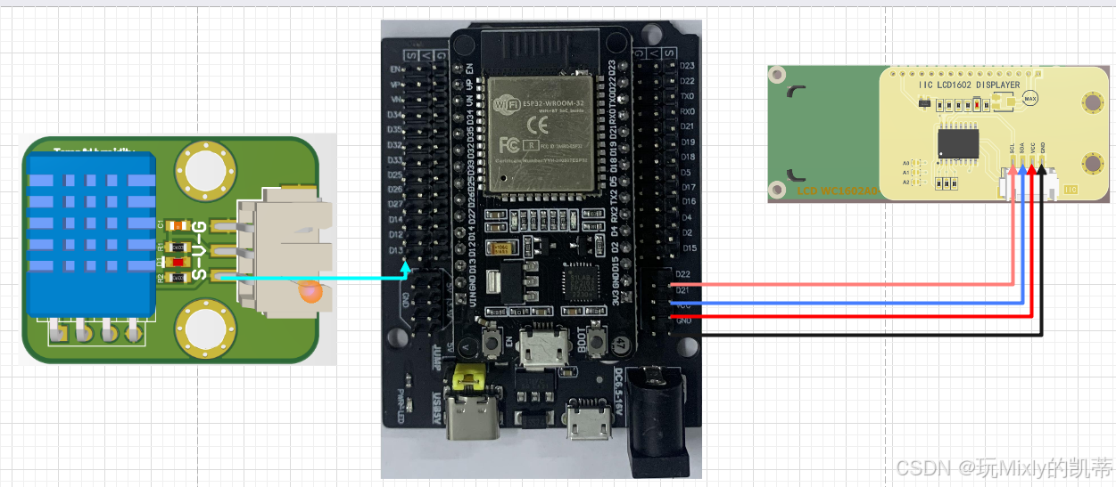 玩转Mixly之ESP32的LCD1602_lcd1602a引脚图-CSDN博客