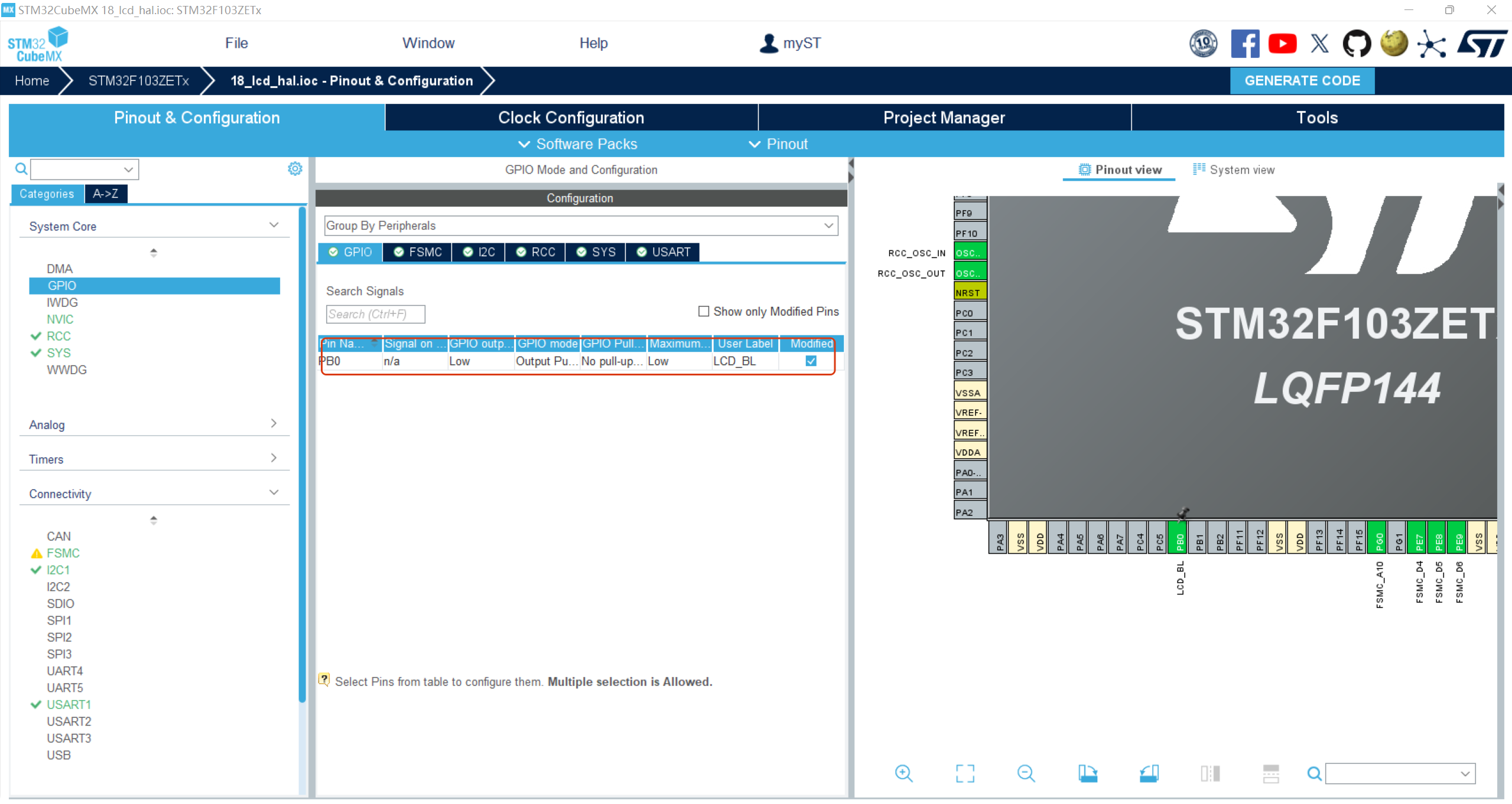 STM32CubeMX + HAL 库：用FSMC接口驱动TFT LCD屏幕显示_stm32mcu用stm32cubemx驱动lcd-CSDN博客