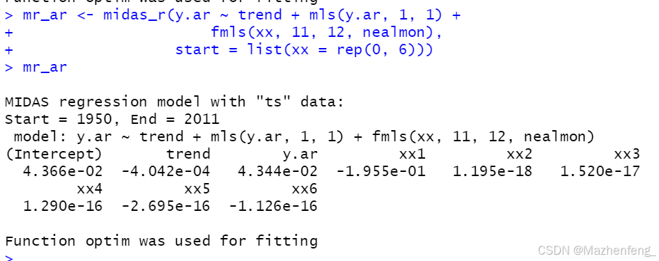 MIDAS模型|使用midasr包处理混频数据-CSDN博客