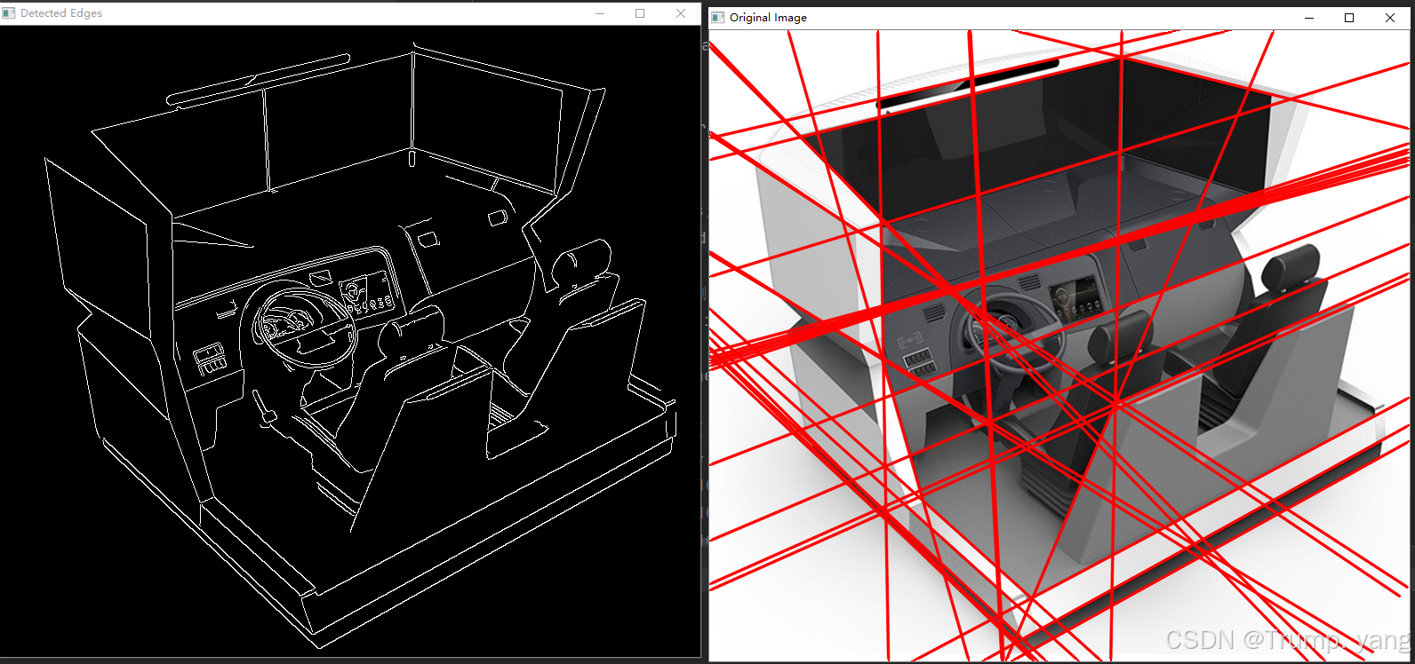 OpenCV 边缘检测—霍夫变换直线检测详细原理 代码实现_霍夫直线检测原理-CSDN博客
