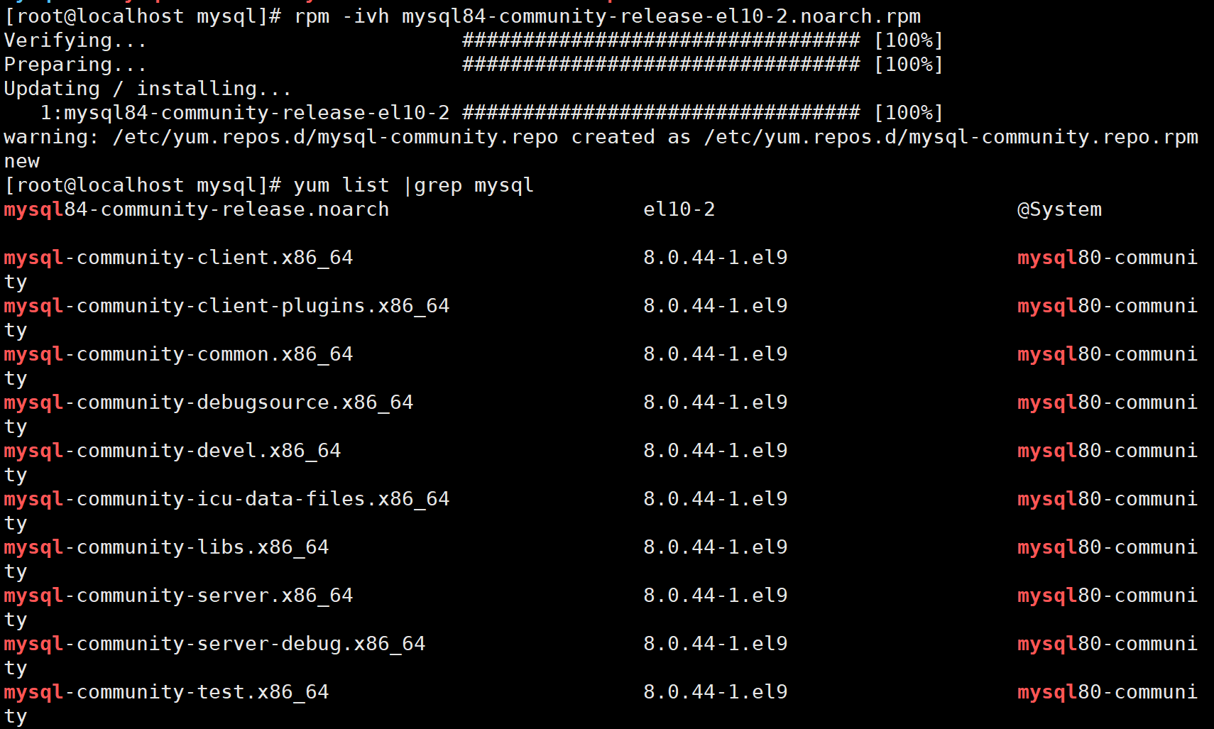Linux系统下使用Yum源安装MySQL-CSDN博客