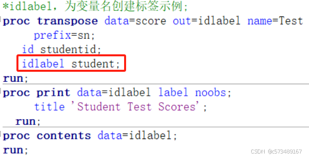 SAS-proc transpose转置-CSDN博客