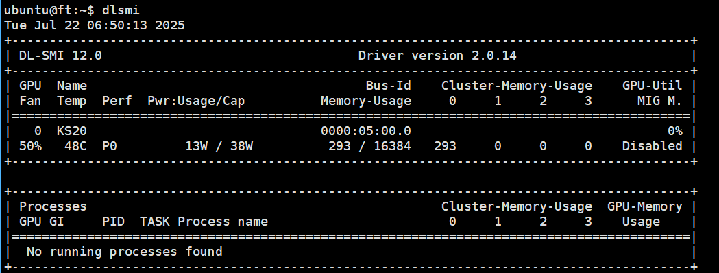 登临科技AI加速卡Hamming V2驱动与SDK安装后的模块测试（python）_dlsmi-CSDN博客