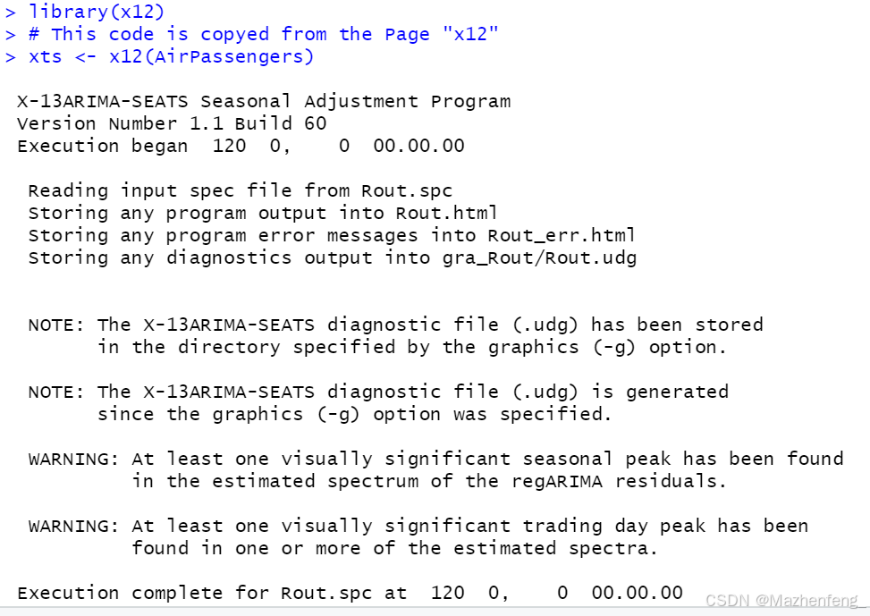 使用x12对时间序列进行季节分解_x12季节性 的处理程序-CSDN博客